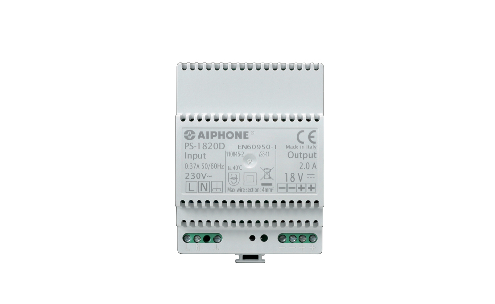 Aiphone PS1820DM: MODULAIRE VOEDING 18 V DC/2A - A01009013 - Electro-Colli