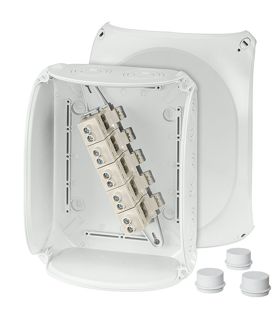 Hensel DK2525GZ: AFTAKDOOS + KLEM 10-25mm 255x205x112mm - Electro-Colli